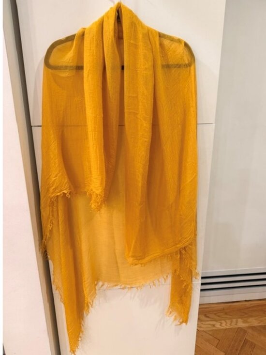 Accessories | Mustard Yellow Lightweight Oversized Fringe Scarf Wrap ...